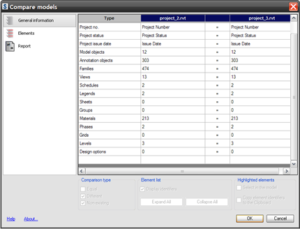 Revit : Comparing Revit models and drawings